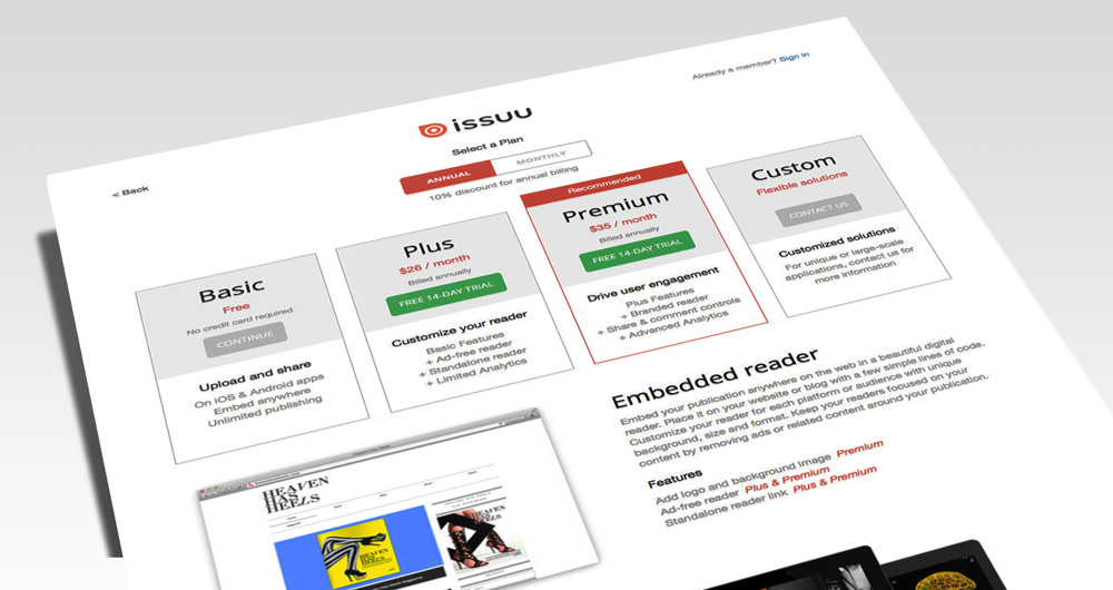 Issuu Pricing Is An Advantage